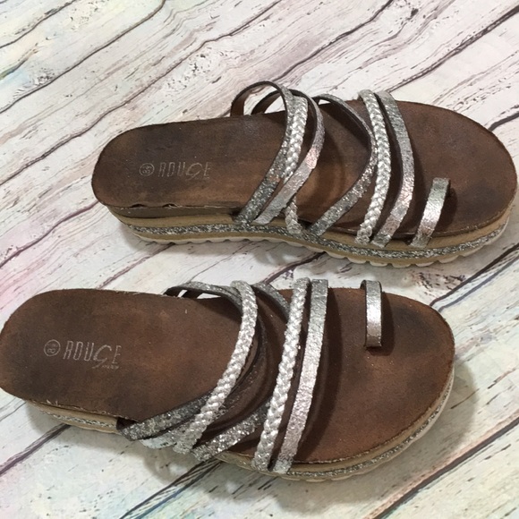 Rouge Helium | Shoes | Rouge Glitter Platform Sandal | Poshmark